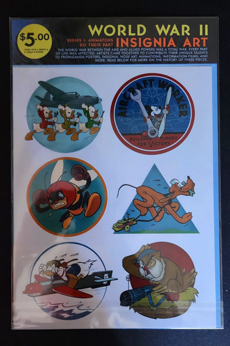 World War II Disney Insignia Nose Art Sticker Set - Etsy