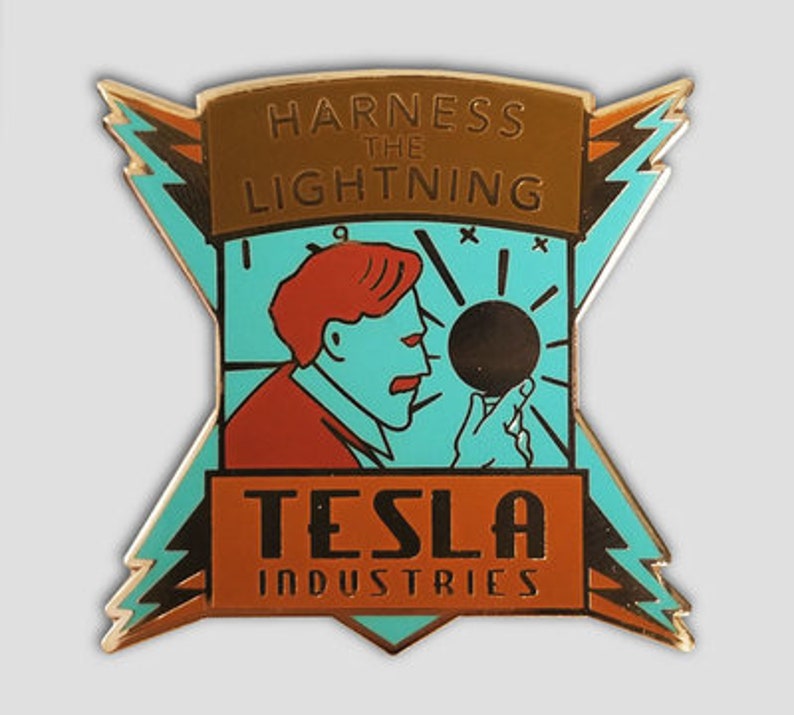 Nikola Tesla Enamel Pin - Etsy