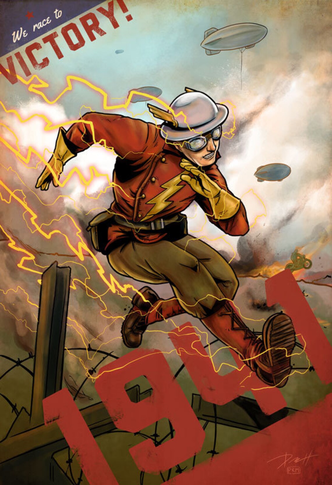 The Flash 1941 WWII Art Print - Etsy