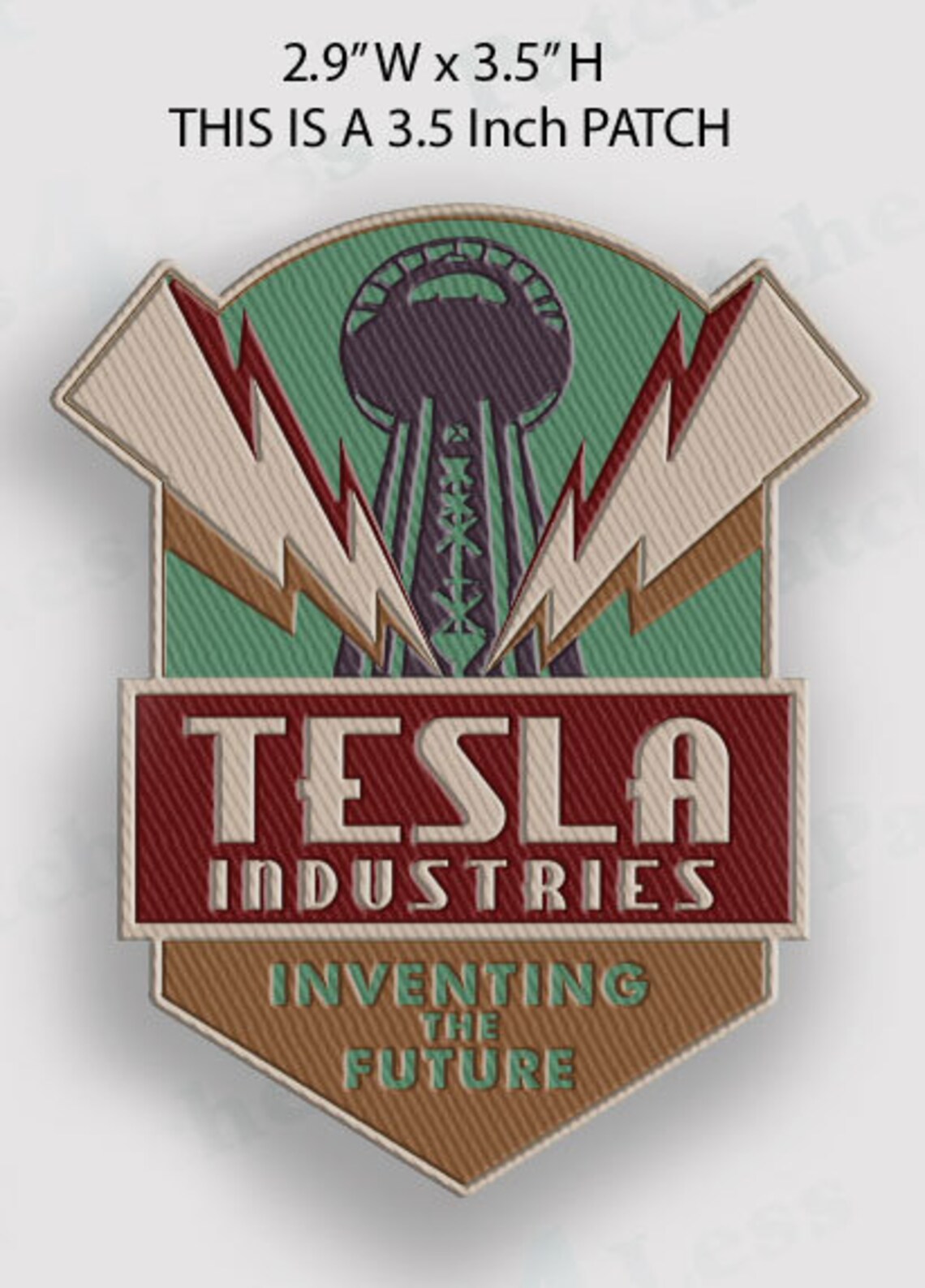 Tesla Industries Embroidered Patch - Etsy
