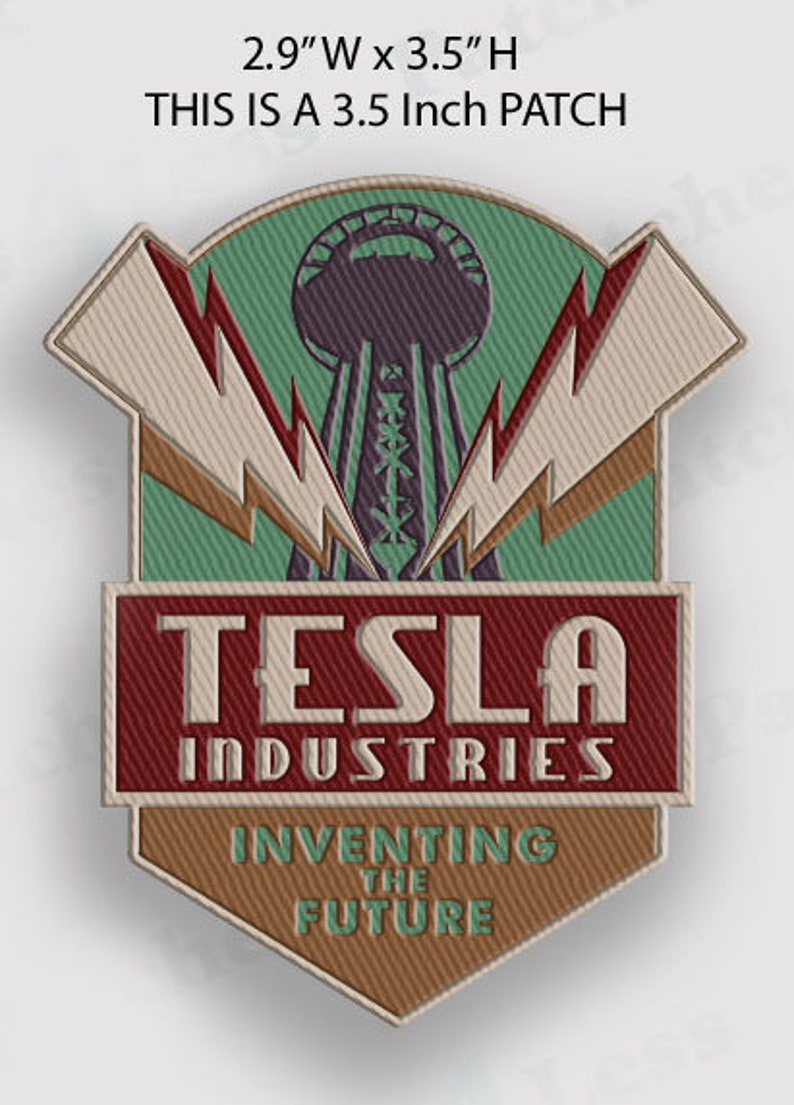 Tesla Industries Embroidered Patch | Etsy