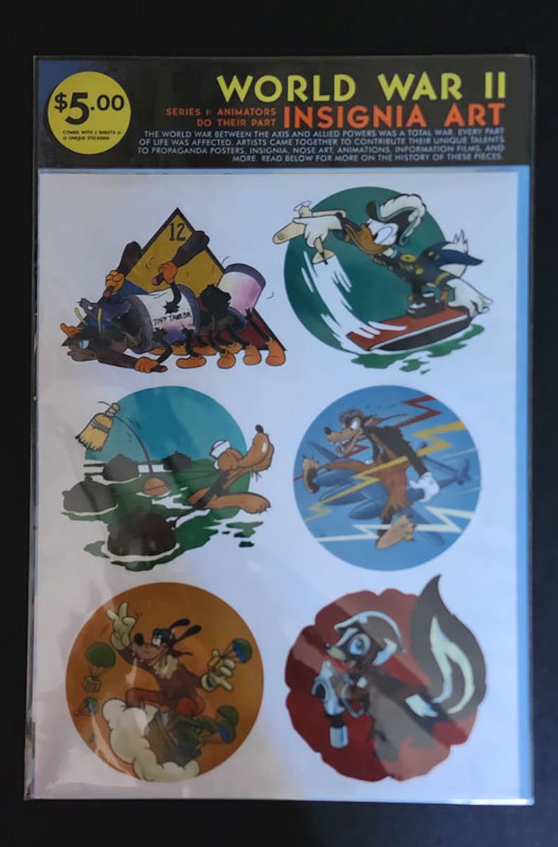 World War II Disney Insignia Nose Art Sticker Set - Etsy