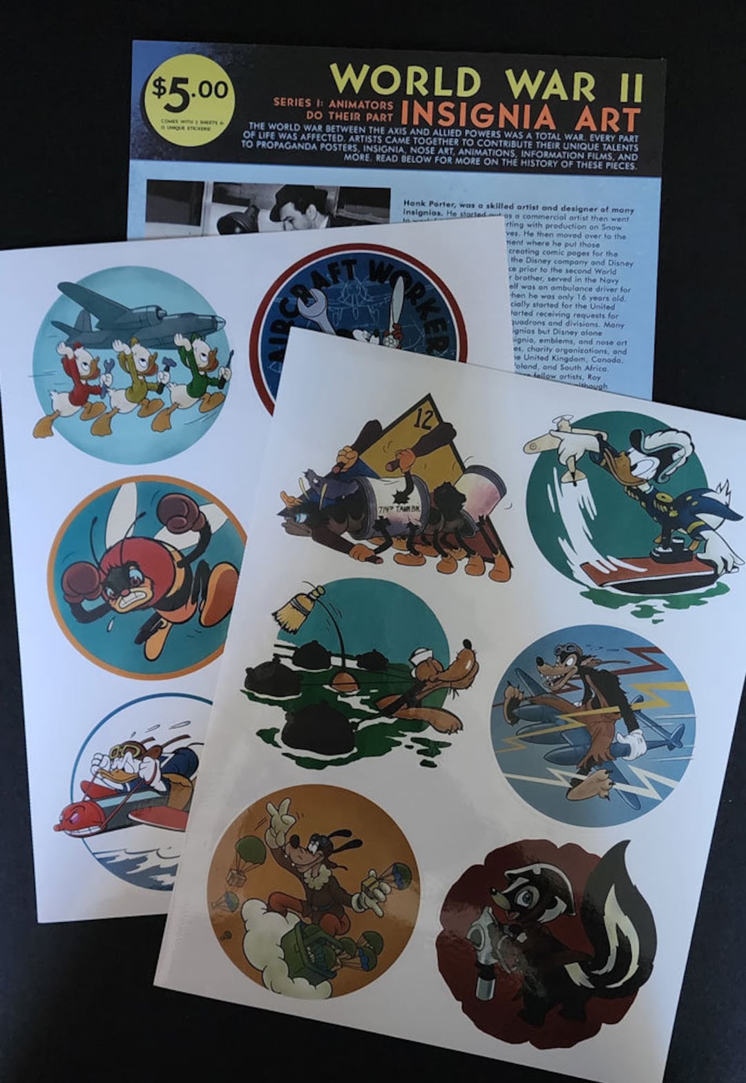 World War II Disney Insignia Nose Art Sticker Set - Etsy