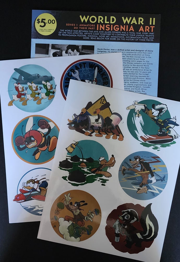 World War II Disney Insignia Nose Art Sticker Set - Etsy