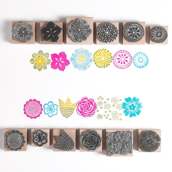 Flower Rubber Stamps - Etsy