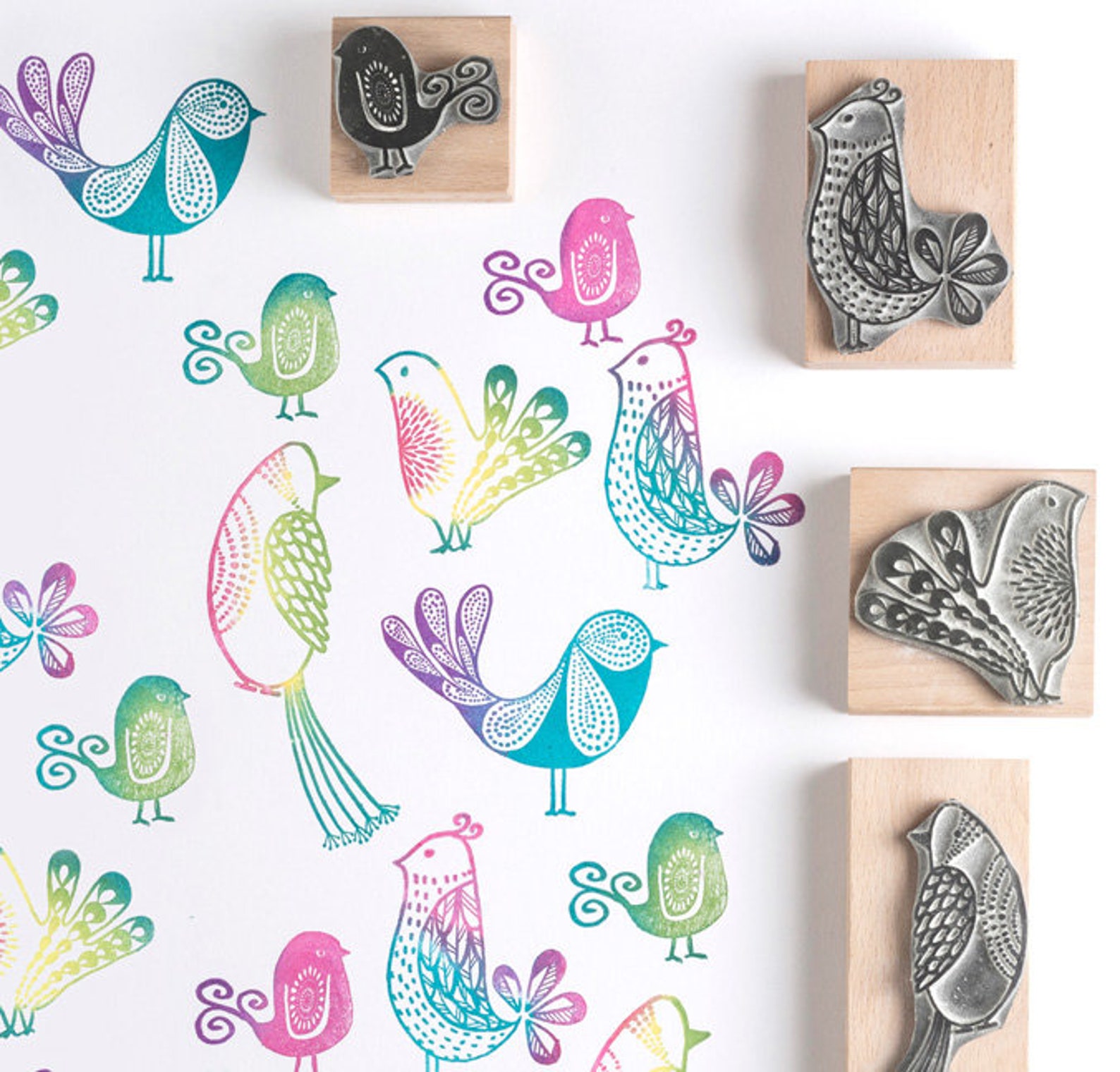 Ferdinand Bird Rubber Stamp, Bird Stamp, Retro Bird Stamp, Bird Stamper ...