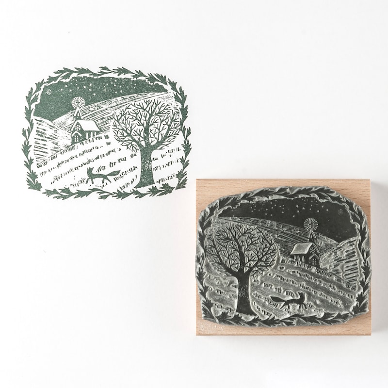 Fox Rubber Stamp - Etsy