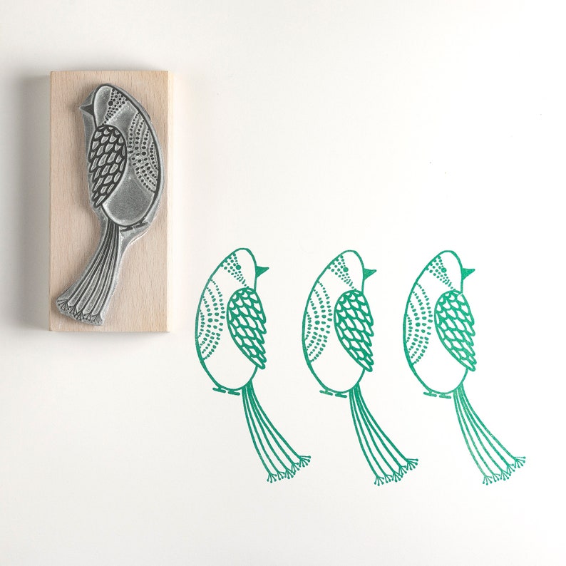Happy Bird Rubber Stamps, Wood Stamp, Kids Craft, Diy Craft Kit, Card ...