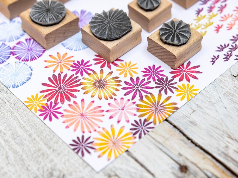 Japanese Flowers and Pattern Rubber Stamps, Flower Stamps for Card ...