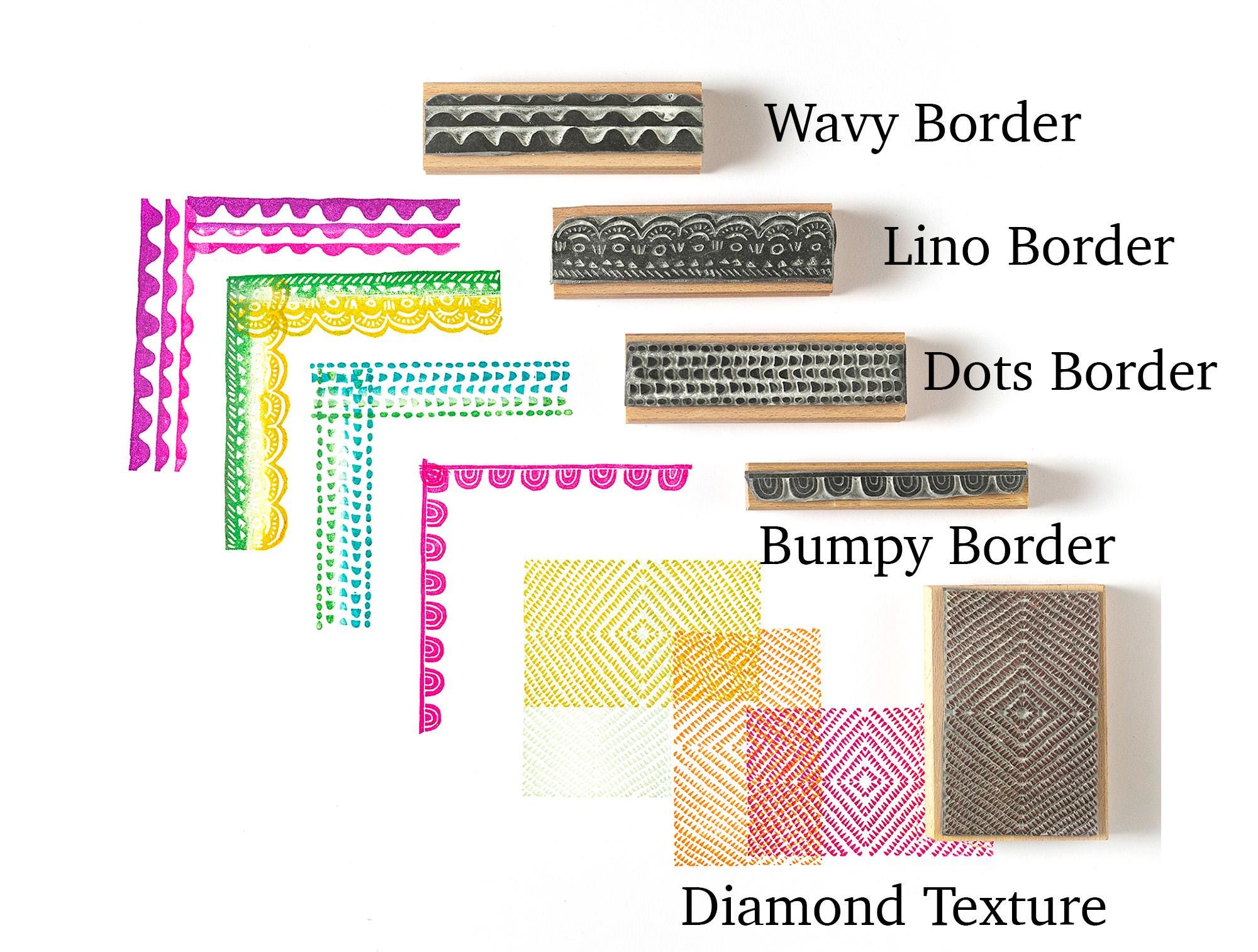 Border and Texture Rubber Stamps for Card Making - Etsy