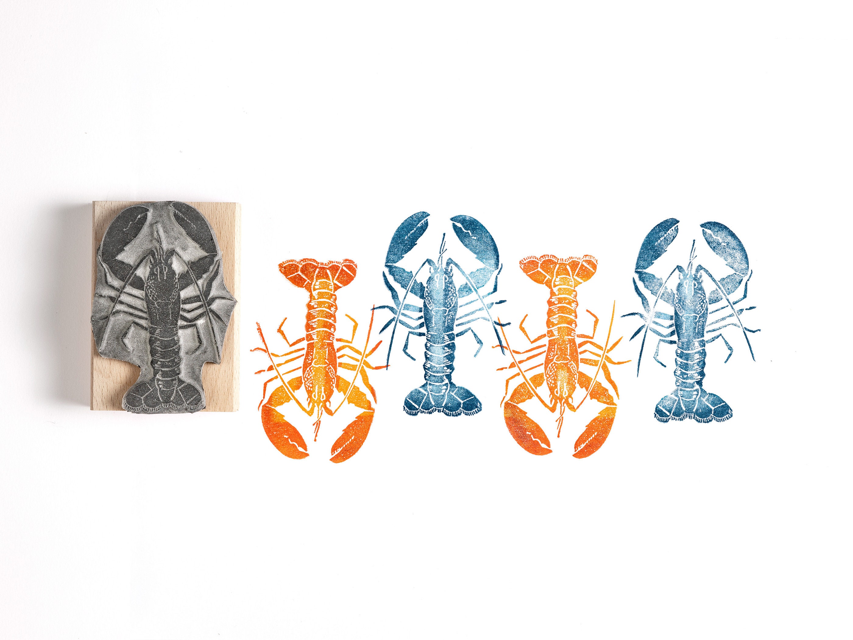 Lobster and Cornish Crab Rubber Stamps, Sea Stamps for Card Making ...