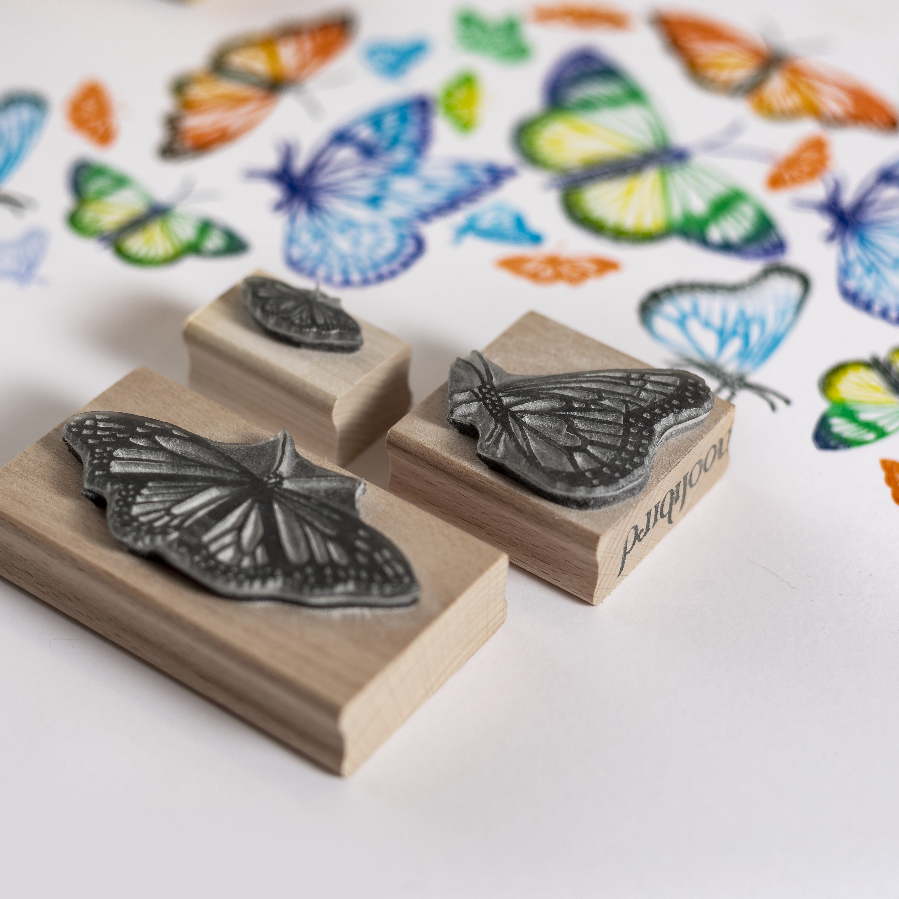 Butterfly Rubber Stamp, Butterfly Stamp, Monarch Butterfly, Craft Gift ...