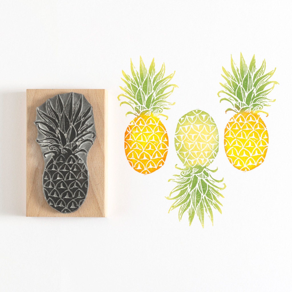 Pineapple Rubber Stamp Fruit Stamp Pineapple Stamp Rubber - Etsy UK