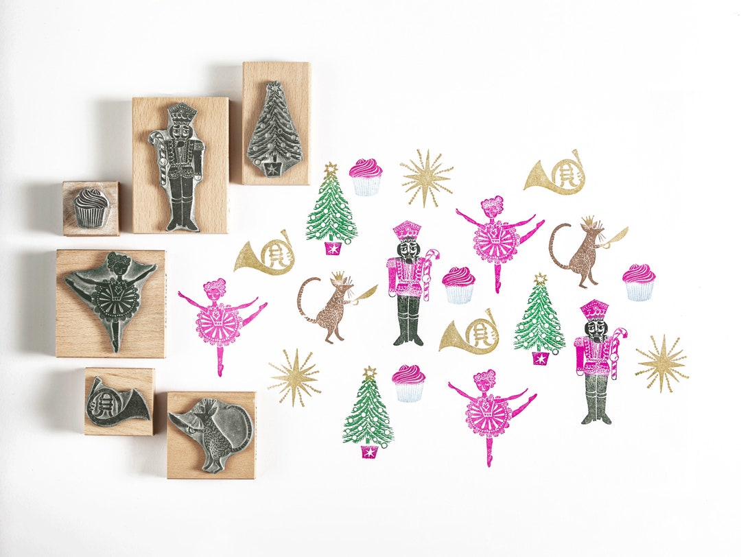 Nutcracker and Sugar Plum Fairy Rubber Stamps, Christmas Nutcracker ...