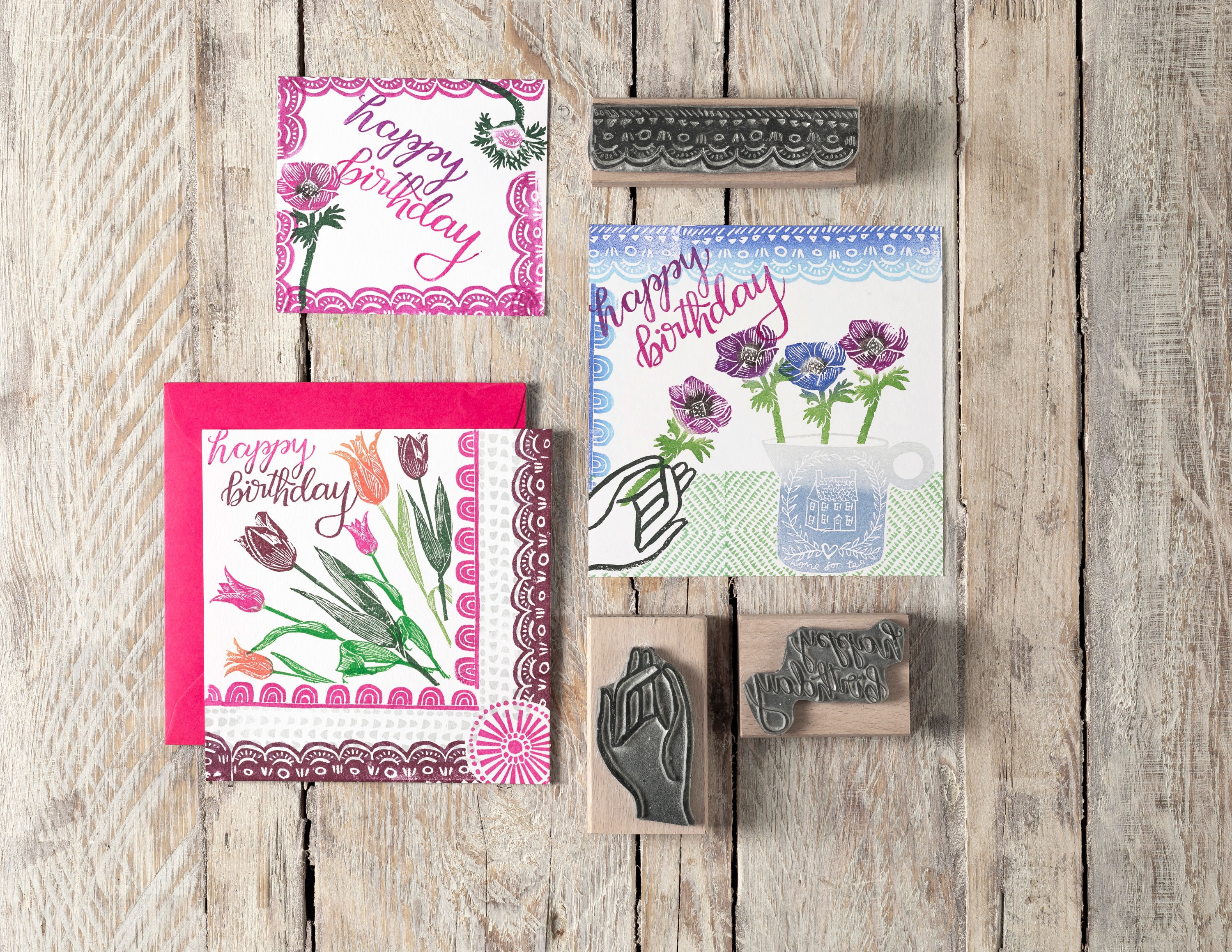 Border and Texture Rubber Stamps for Card Making - Etsy