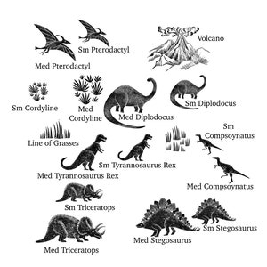 Dinosaur Stamps, Rubber Stamps Dinosaurs, Craft Gift for Kids ...