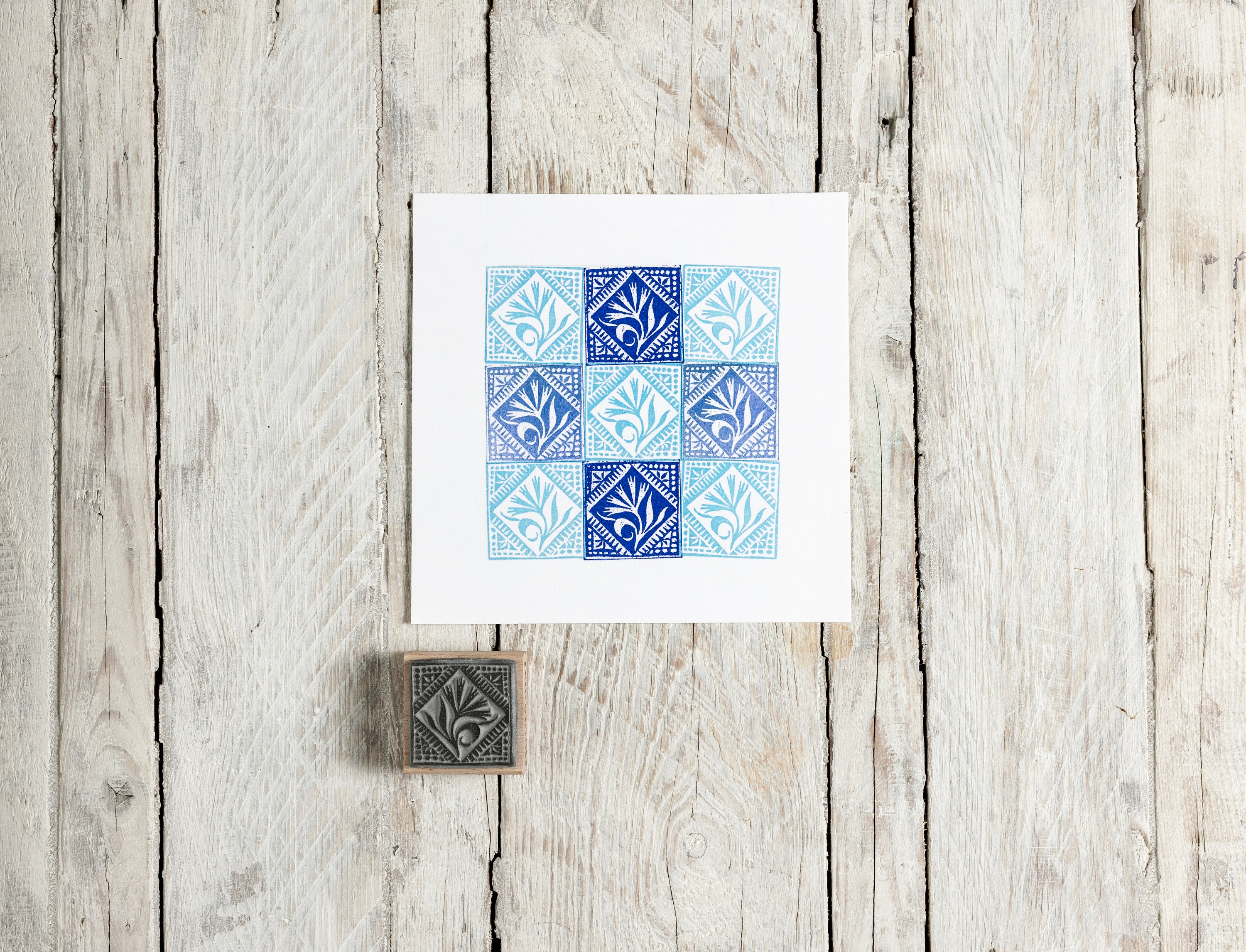 Tile Rubber Stamps, Decorative Tiles, Craft Gift - Etsy