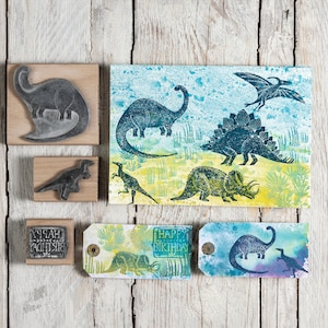 Dinosaur Stamps, Rubber Stamps Dinosaurs, Craft Gift for Kids ...