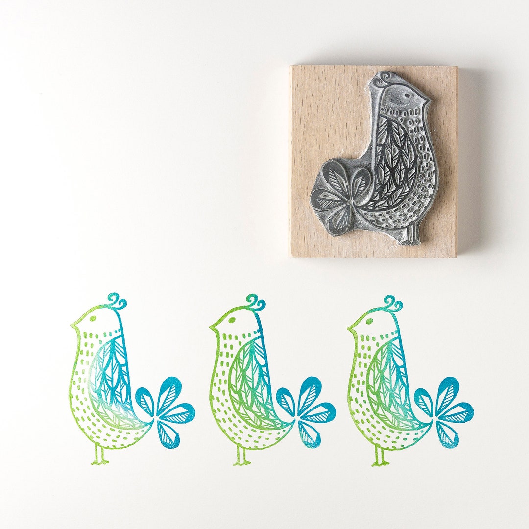 Ferdinand Bird Rubber Stamp, Bird Stamp, Retro Bird Stamp, Bird Stamper ...