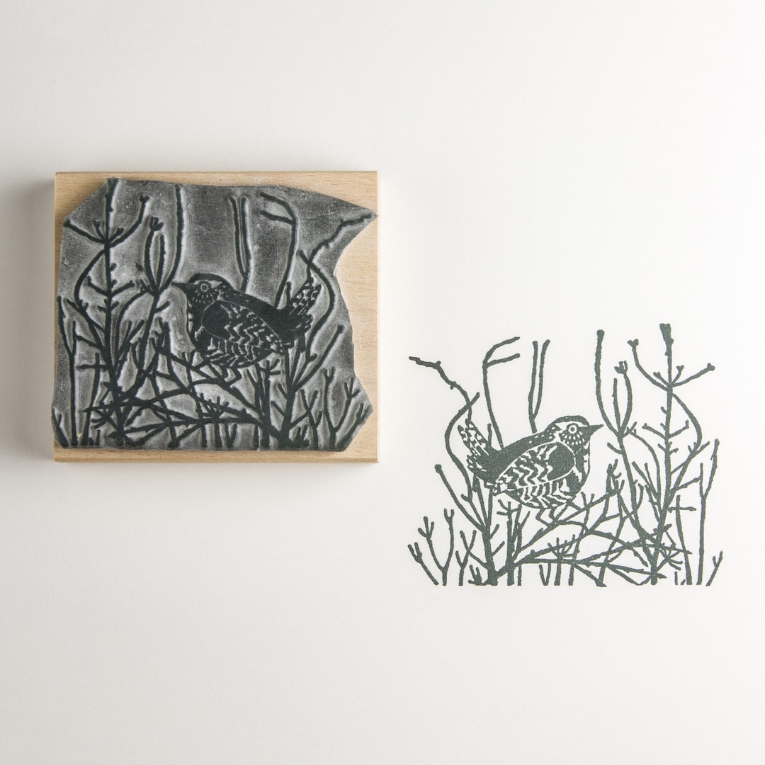 Little Wren in the Snow Rubber Stamp for Card Making and Christmas ...