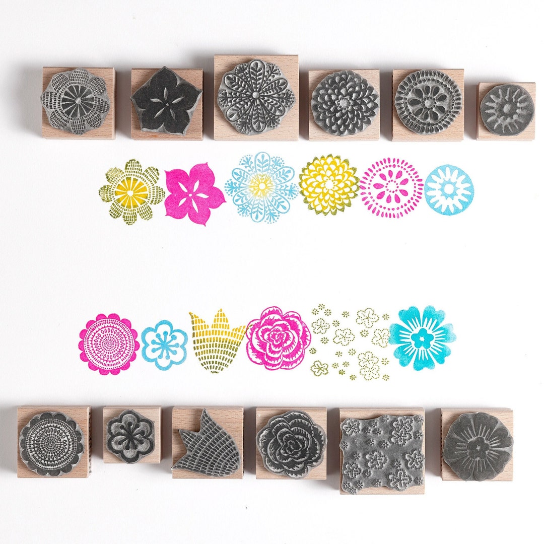 Flower Rubber Stamps, Stamps for Card Making, Craft Gift, - Etsy