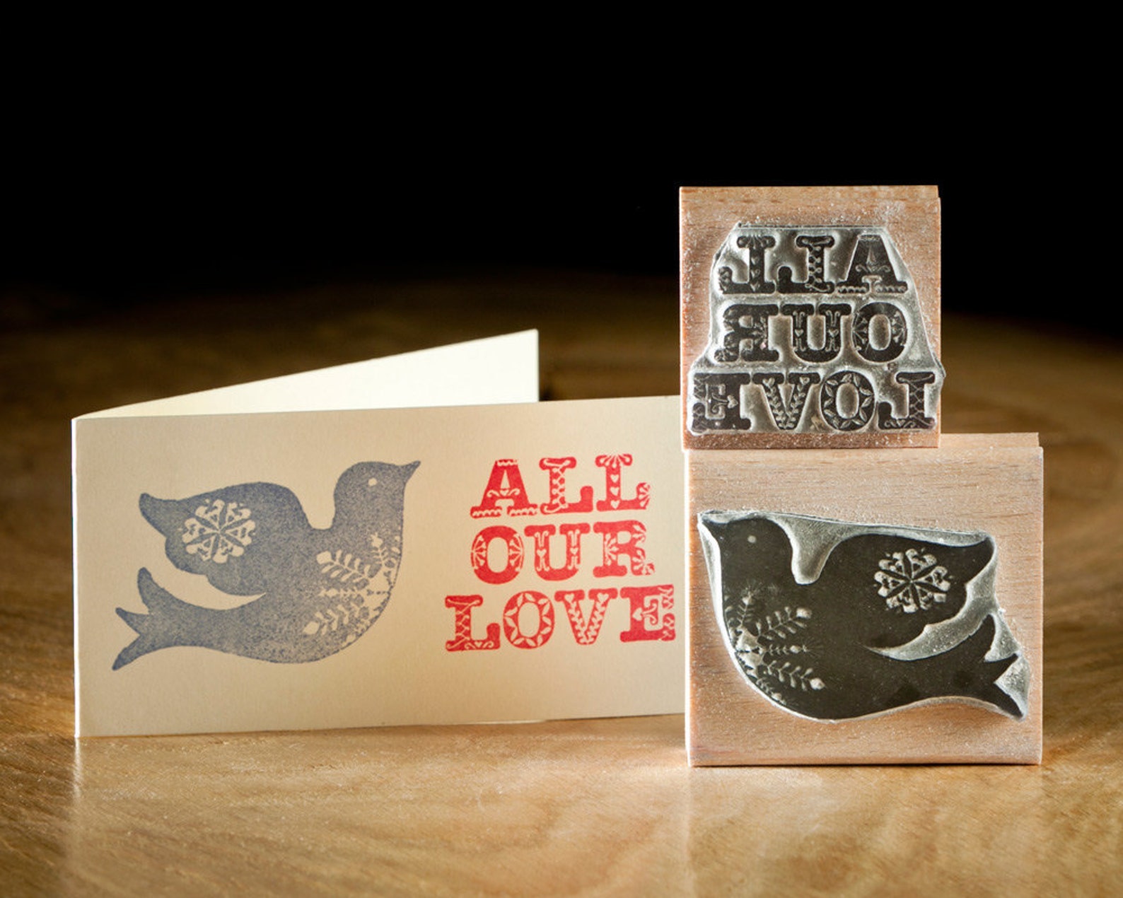 All Our Love & Bird Stamp - Etsy