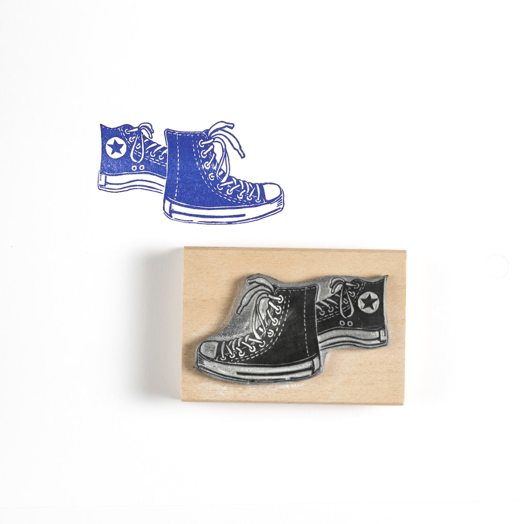 Converse Trainers Rubber Stamp, Trainers Stamp, Shoes Stamp, Gift for ...
