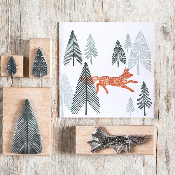 Fox Stamp - Etsy
