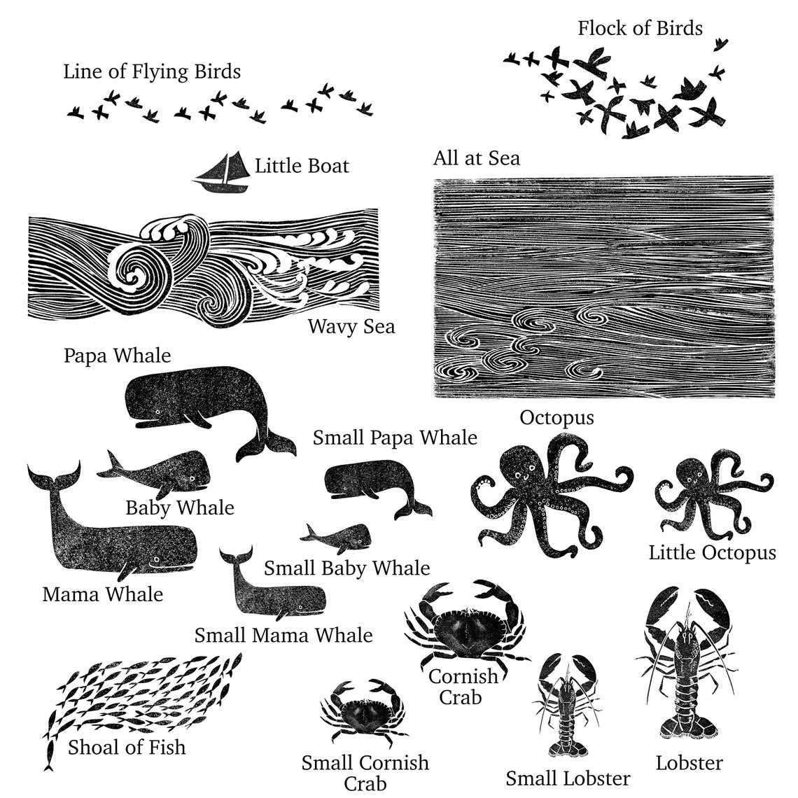 Whale Rubber Stamps, Sea Stamp, Fish Stamp, Craft Gift for Card Making ...