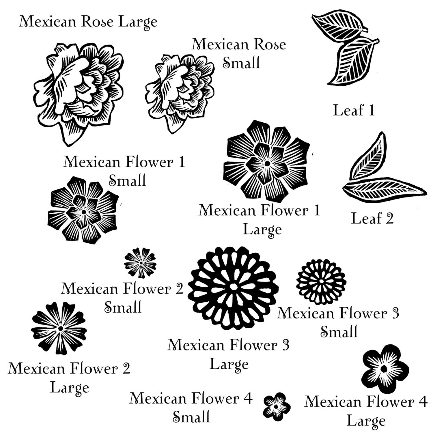 Mexican Flowers Drawing