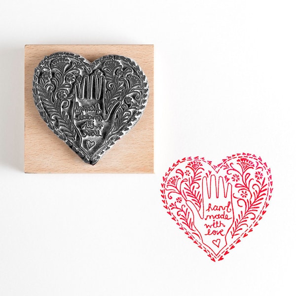 Heart Rubber Stamp - Etsy