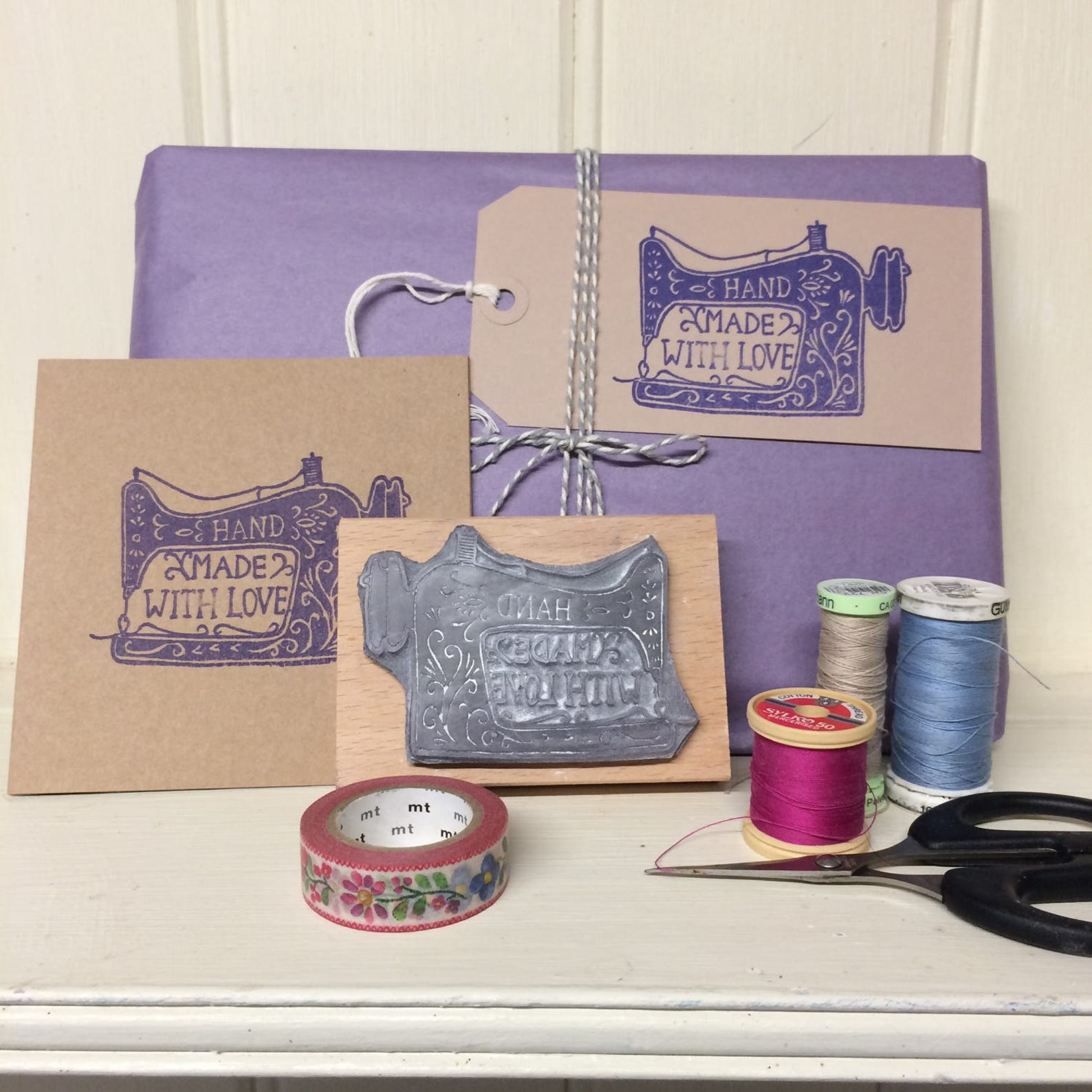 Hand Made Rubber Stamp Sewing Machine Craft Stamp Craft - Etsy