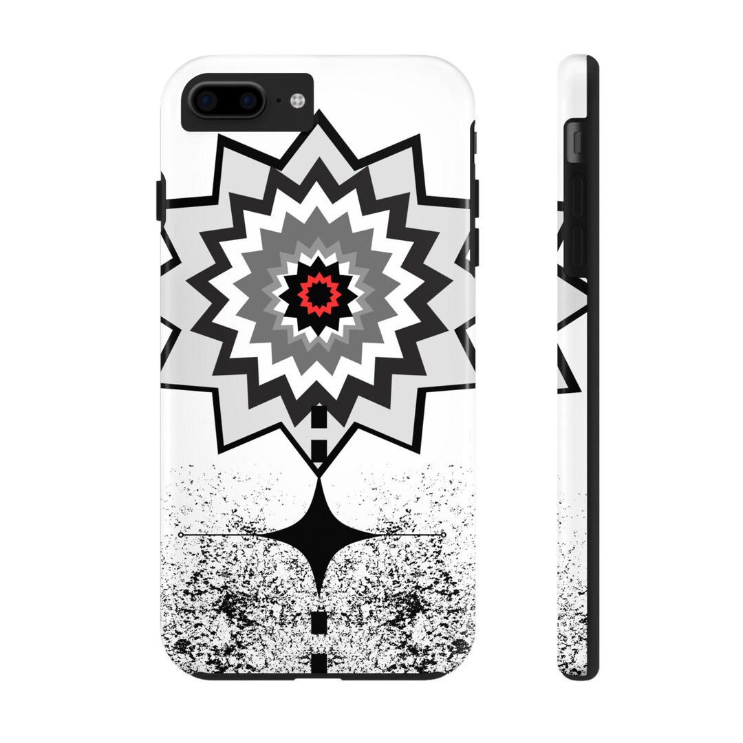 Grayscale Abstract Flower - Shock Absorbant, Durable and Tough Phone ...
