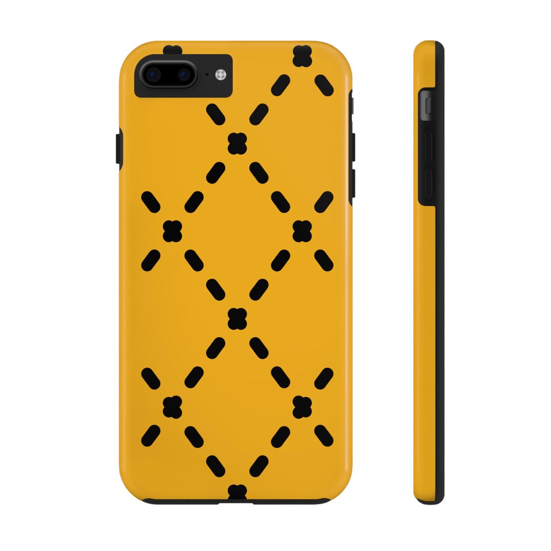 Chic Yellow and Black Argyle Pattern Phone Cases | Stylish, Shock ...