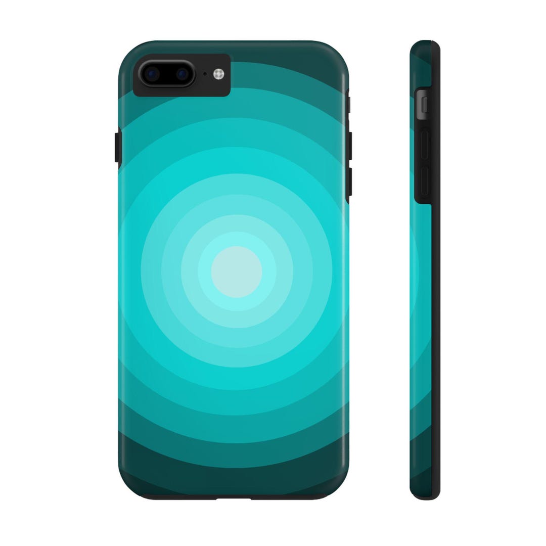 Teal Circles - Shock Absorbant, Tough and Durable Phone Case for iPhone ...
