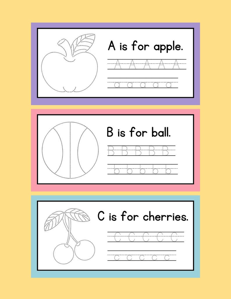 Kids Alphabet Tracing Worksheets | A to Z Letter Practice | Preschool ...