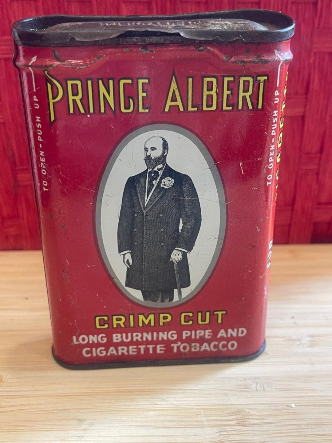 Vintage Prince Albert Crimp Cut Long Burning Pipe and Cigarette Tobacco ...