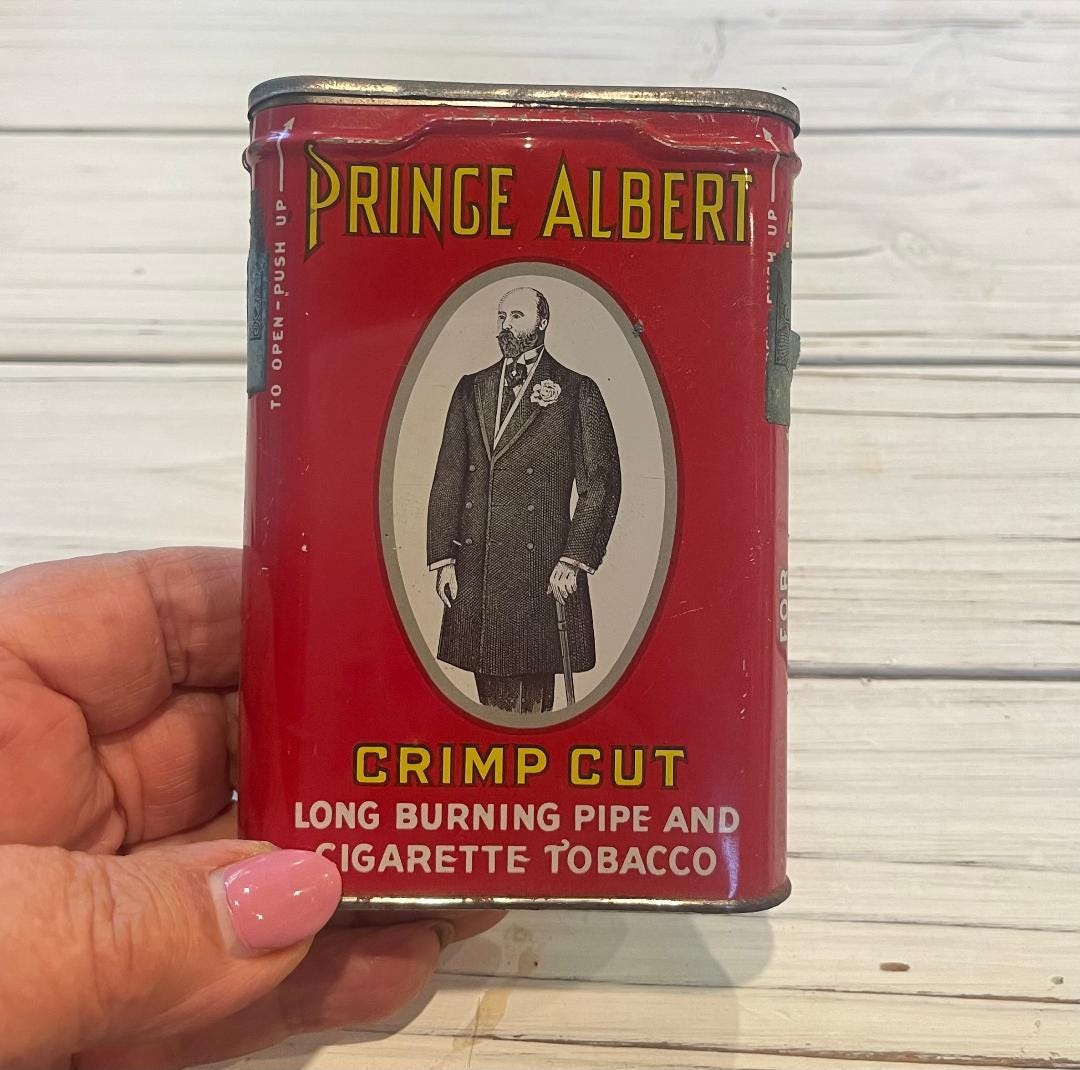 Vintage Prince Albert Crimp Cut Long Burning Pipe and Cigarette Tobacco ...