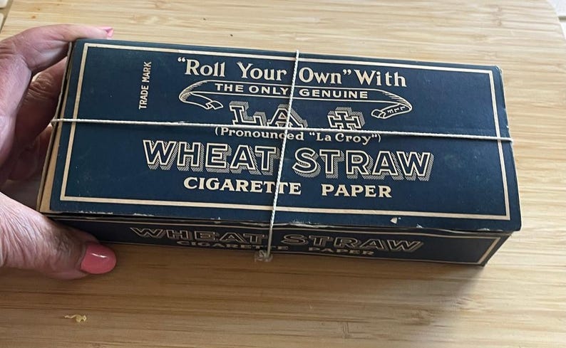 Vintage La Croix Wheat Straw Cigarette Rolling Papers Box, Unopened ...