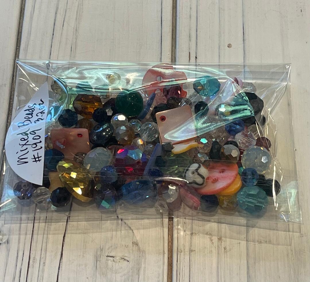 Mixed Beads, Variety of Colors and Sizes, 3.2 Oz Package, Beads Bag ...