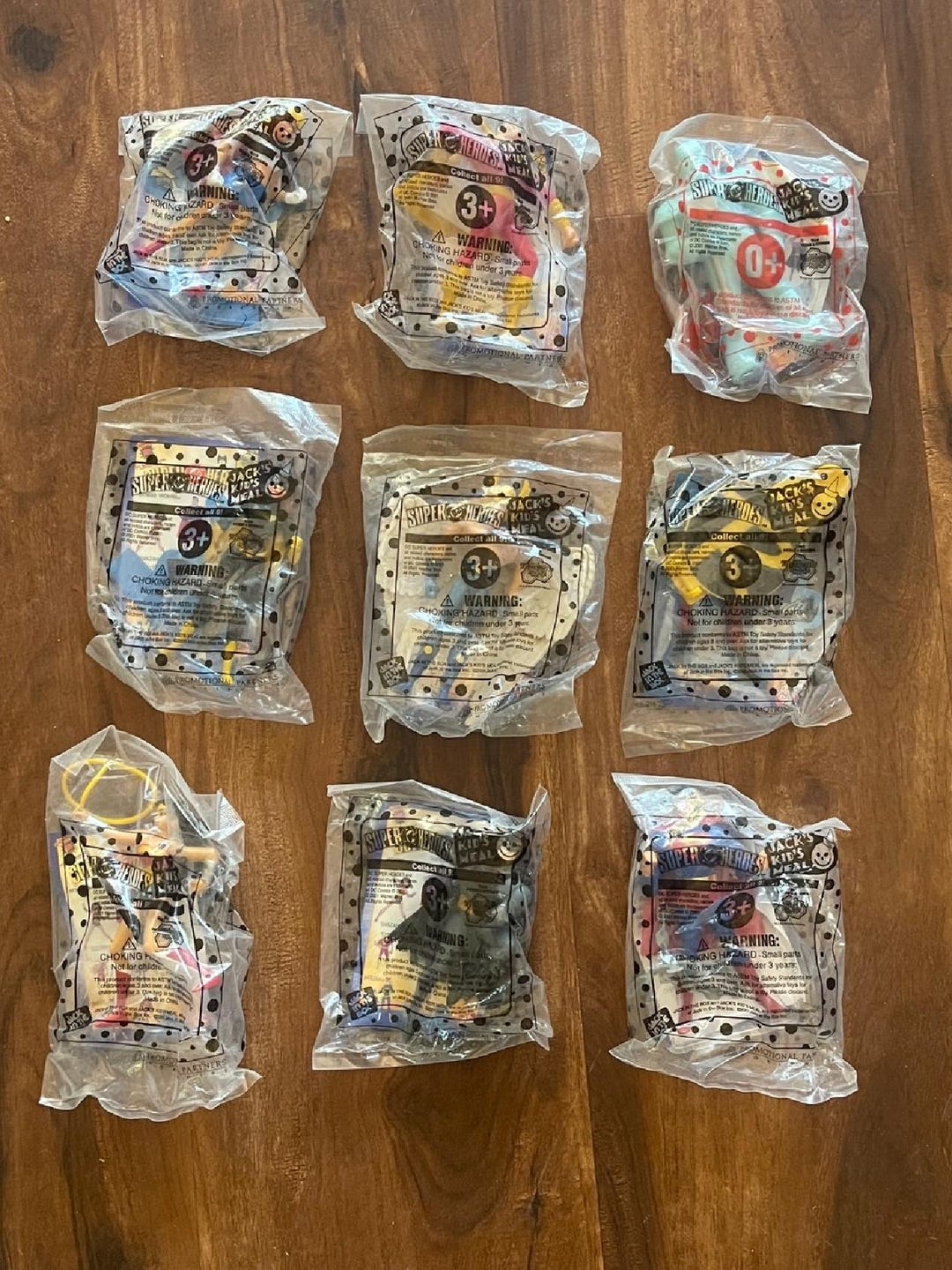 Jack in the Box Super Heroes Kids Meal Toys All 9 in the Complete Set ...