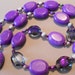 Purple Magnesite Purple Luster Glass and Silver Handmade Necklace - Etsy