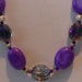Purple Magnesite Purple Luster Glass and Silver Handmade Necklace - Etsy