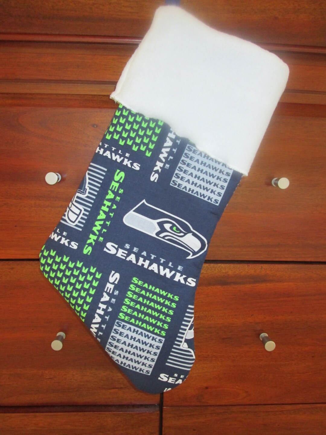 Seattle Seahawks Handmade Christmas Stocking - Etsy