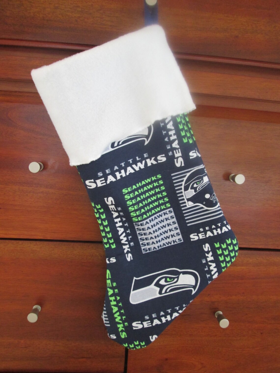 Seattle Seahawks Handmade Christmas Stocking - Etsy