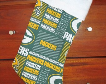 Quilted Green Bay Packers Christmas Stocking - Block Letters - Etsy