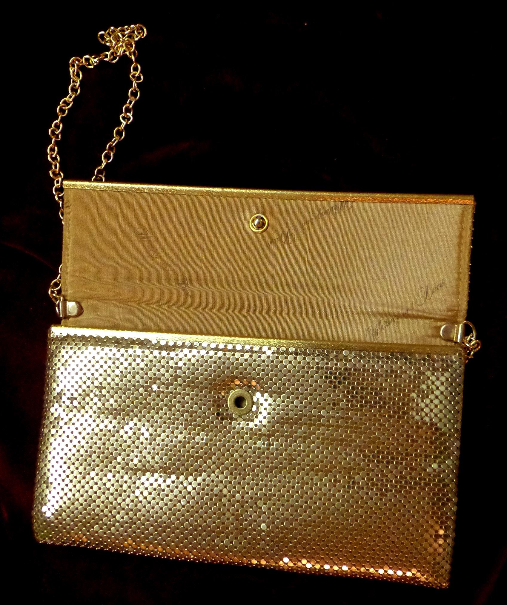 Whiting Davis Gold Mesh Metal Chain Clutch Envelop Evening Bag - Etsy