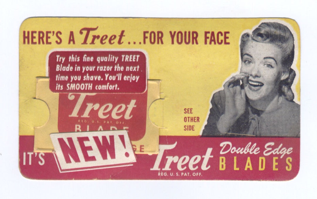 1940,s Salesmans Sample Treet Double Edge Razor Blade Advertising Treet ...