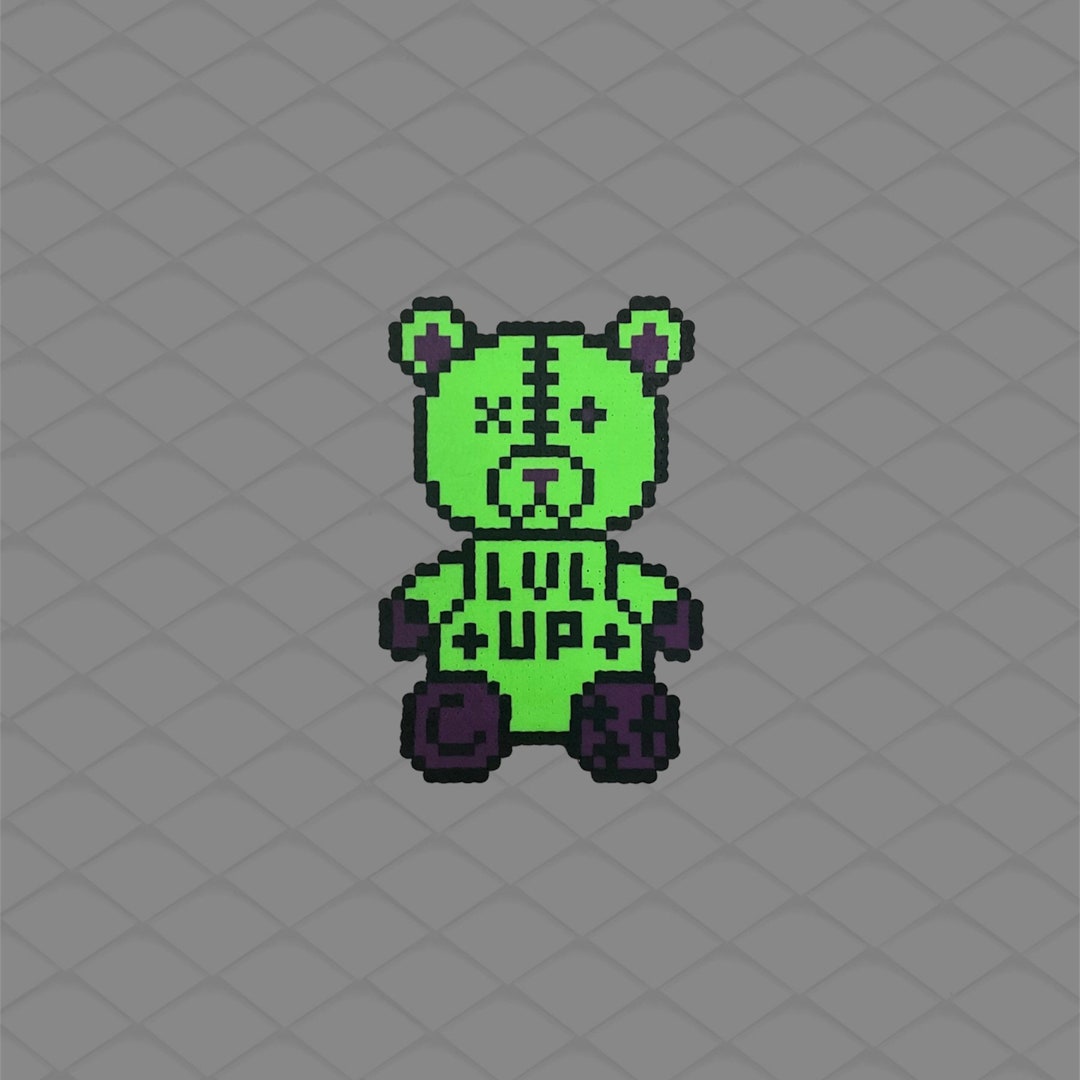 Custom Level up Teddy Bear Plushie Perler - Etsy