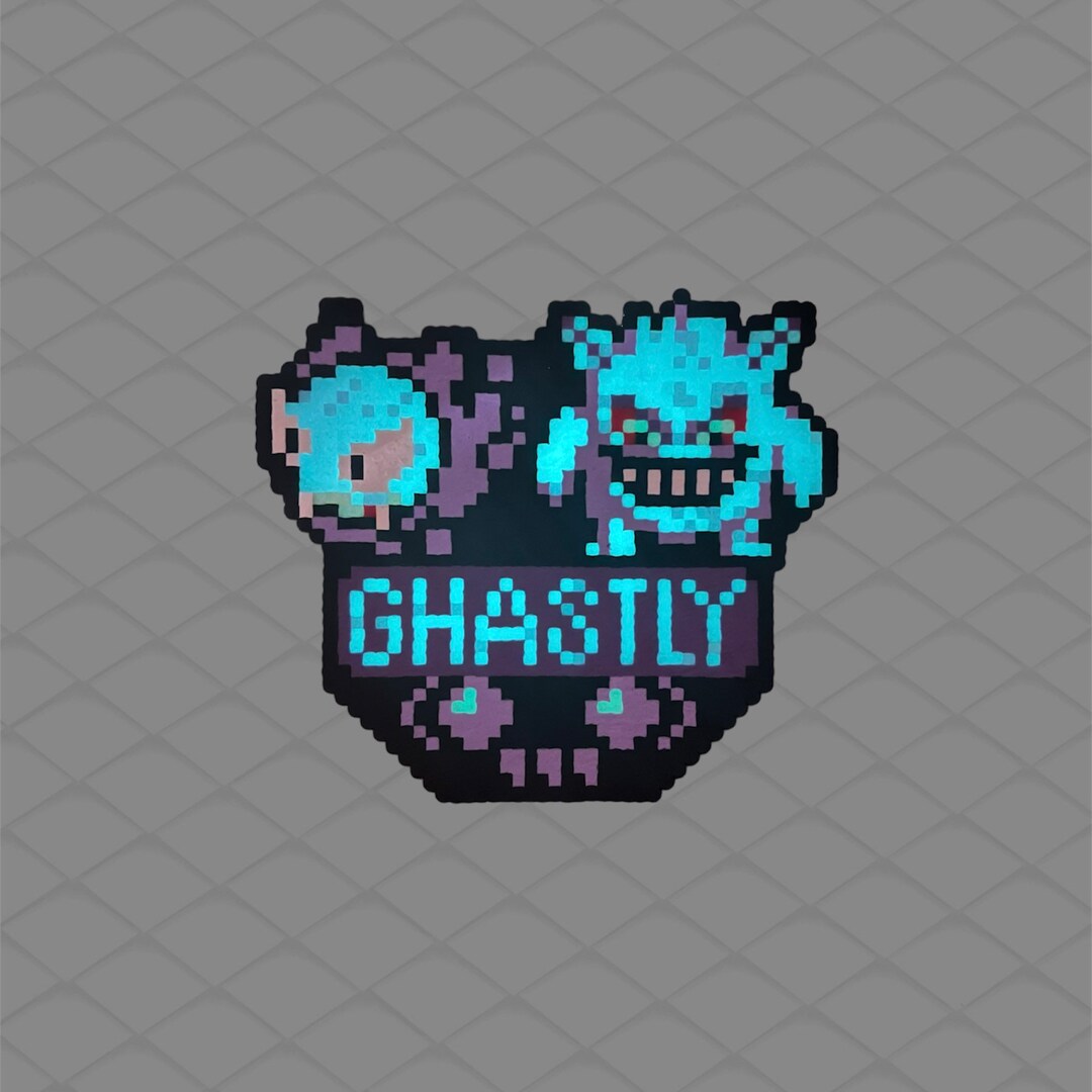 Custom Ghastly Ghengar EDM Pokémon Perler UV Reactive - Etsy